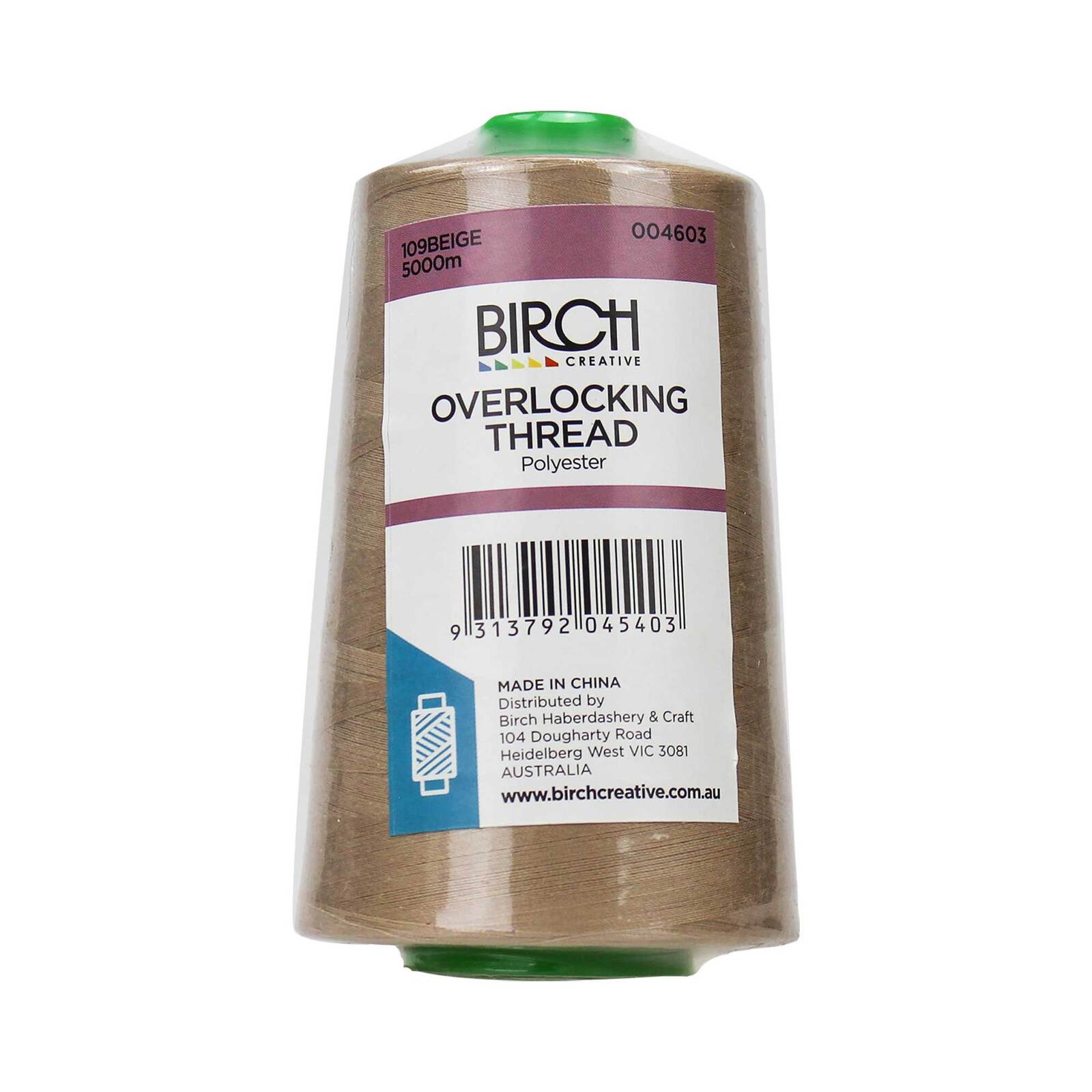 Birch Polyester Overlocking Thread 5000m Cone - White for sale online | eBay