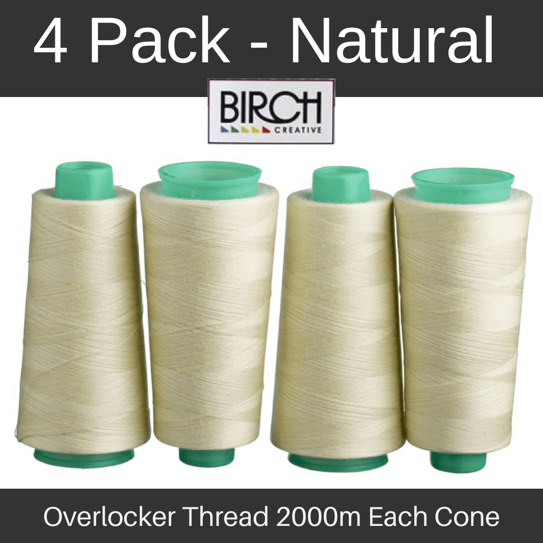 Birch Overlocker Thread 2000m Overlocking Value 4 Pack - 4 Pack | eBay Australia