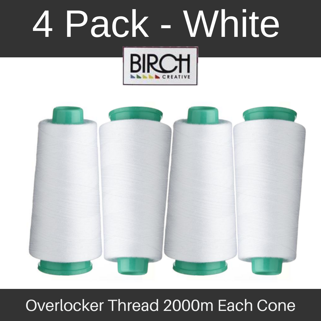 Birch Overlocker Thread 2000m Overlocking Value 4 Pack - 4 Pack | eBay Australia