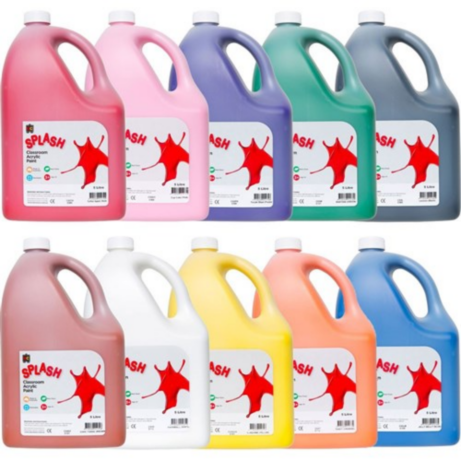 EC Paint Splash Classroom Acrylic Paint Non Toxic 5 Litre